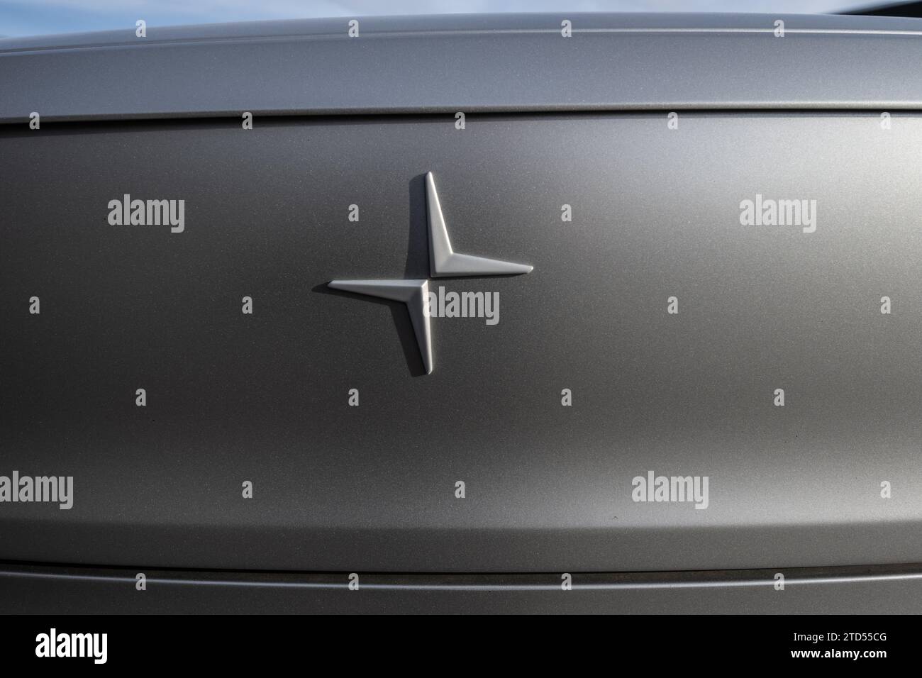 Gothenburg, Sweden - september 22 2022: Polestar logo on the trunk lid ...