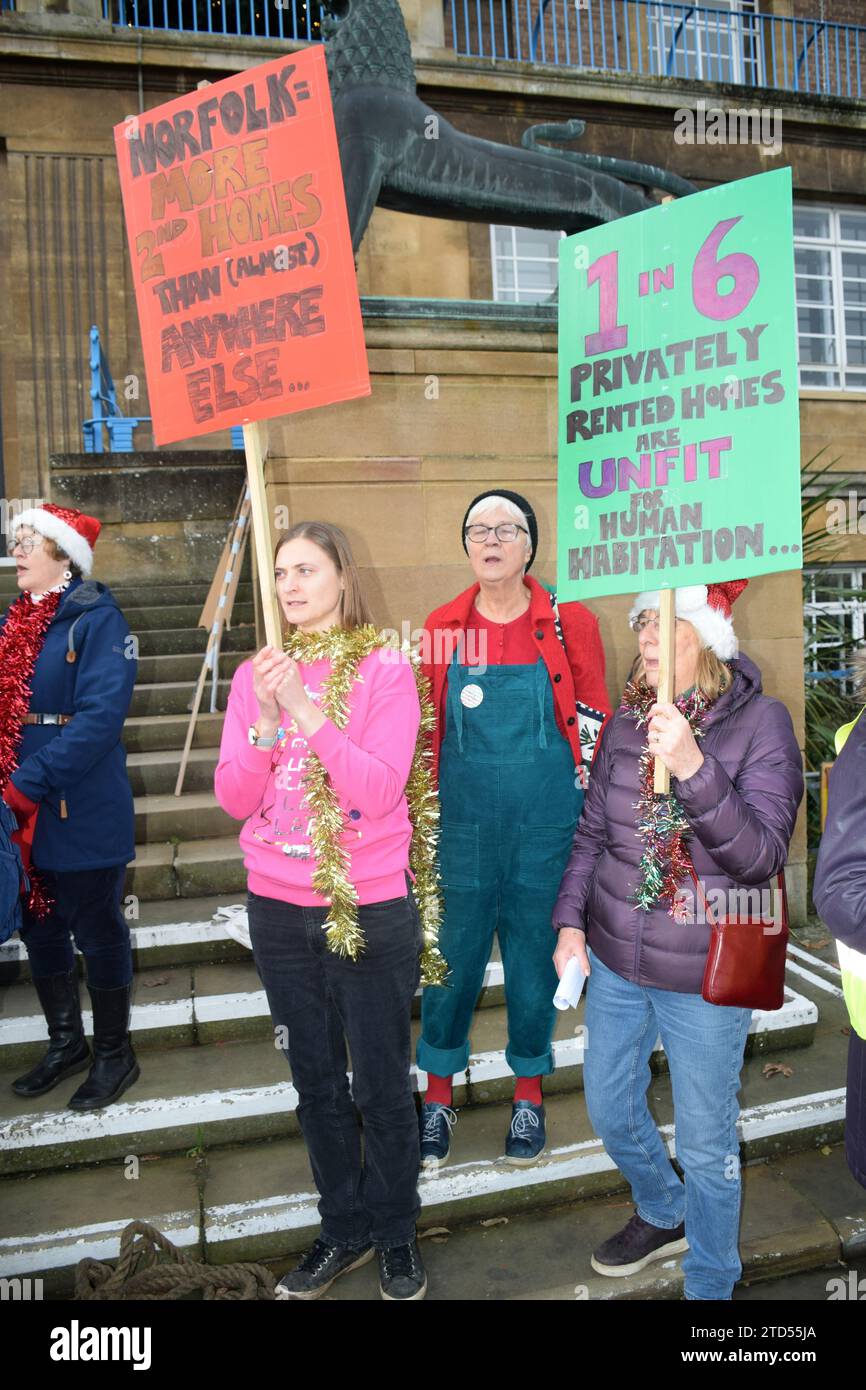 Shelter protest at homelessness crisis in the UK, City Hall, Norwich ...