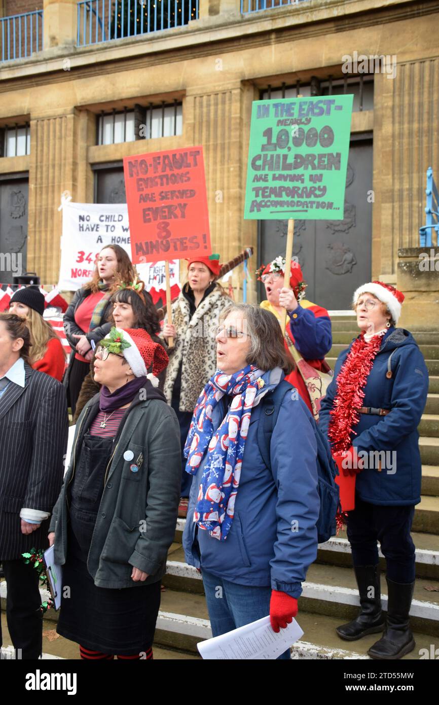 Shelter protest at homelessness crisis in the UK, City Hall, Norwich ...