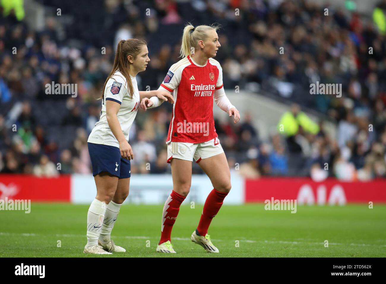 London, England. 16 December, 2023. Kit Graham of Tottenham Hotspur and ...