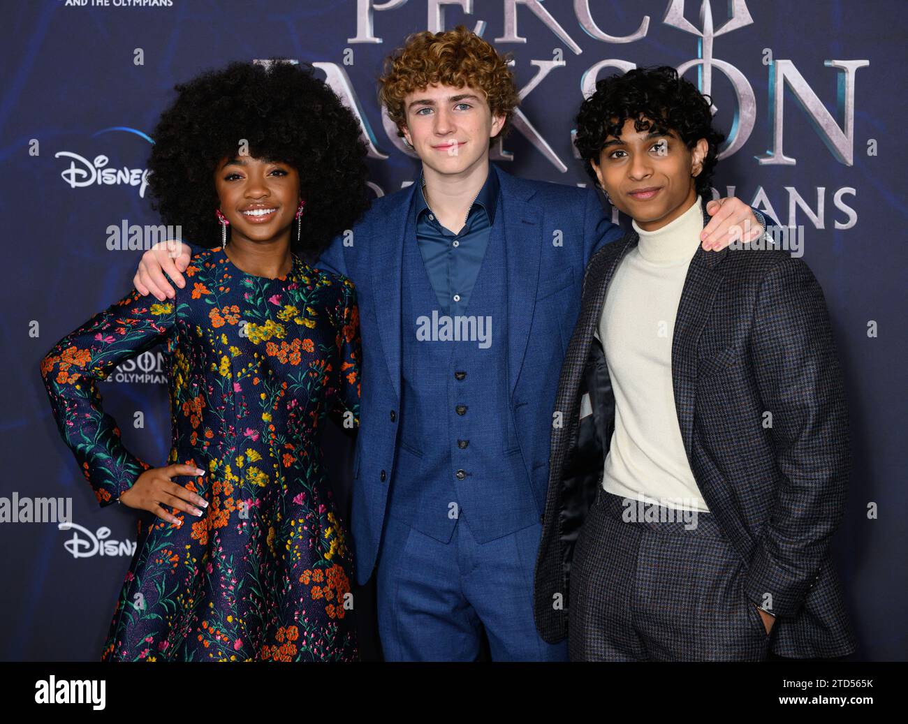 London, UK. December 16th, 2023. Leah Sava Jeffries, Walker Scobell and ...