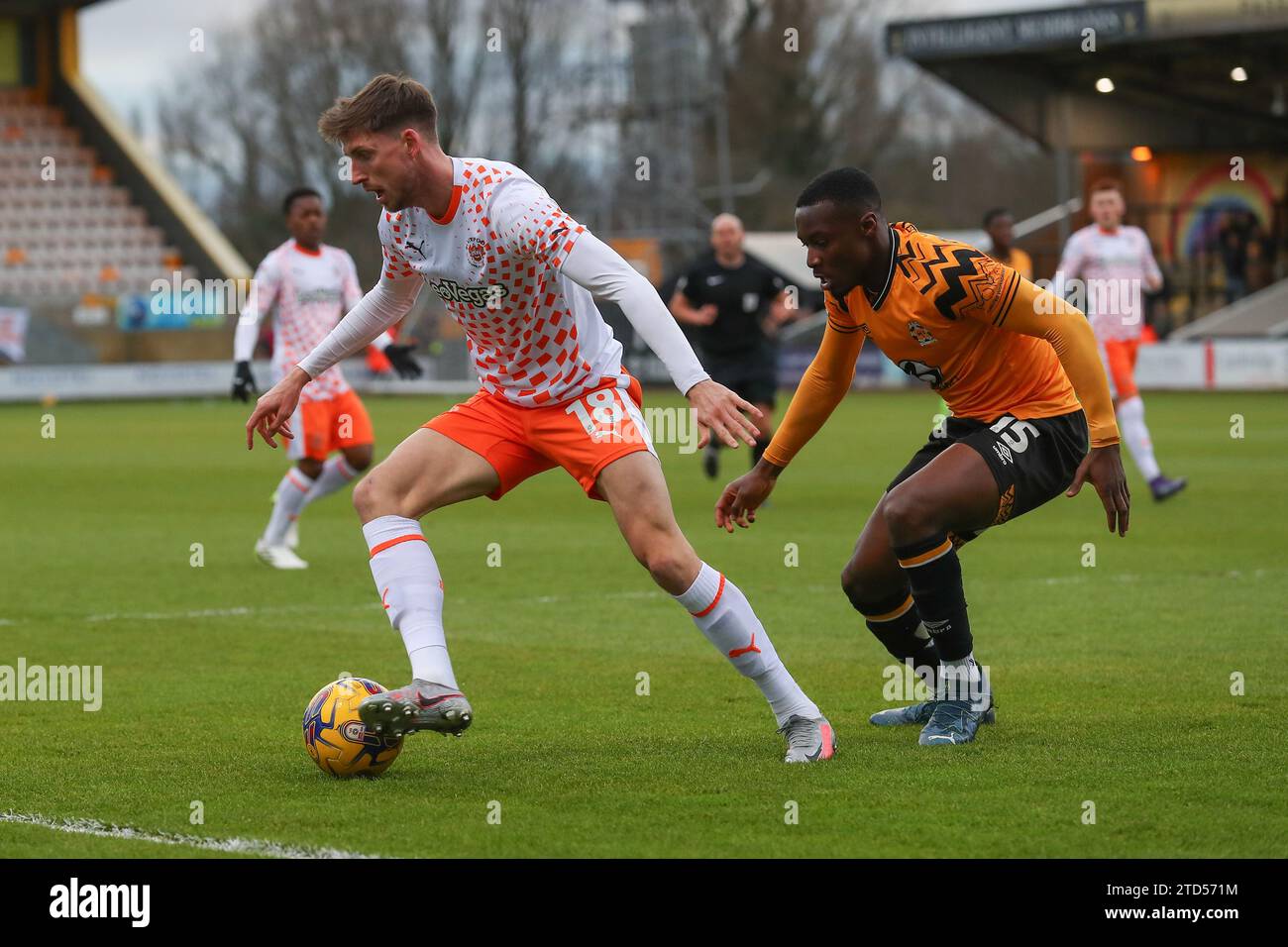 Jake Beesley #18 of Blackpool in action during the Sky Bet League 1 ...