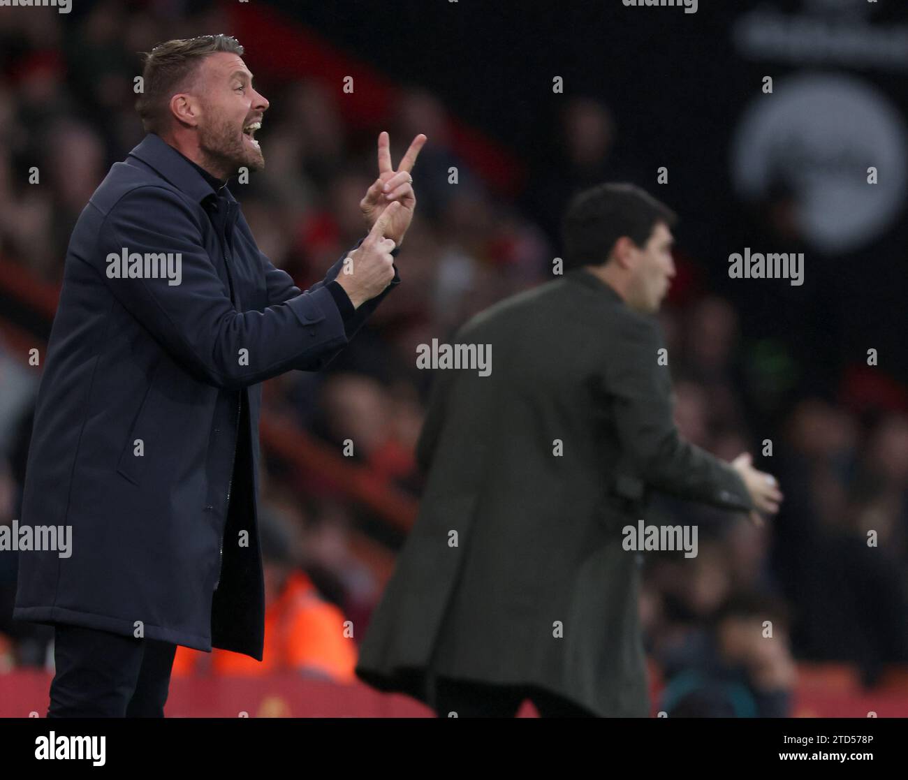 Luton Town manager Rob Edwards (left) and Bournemouth manager Andoni ...