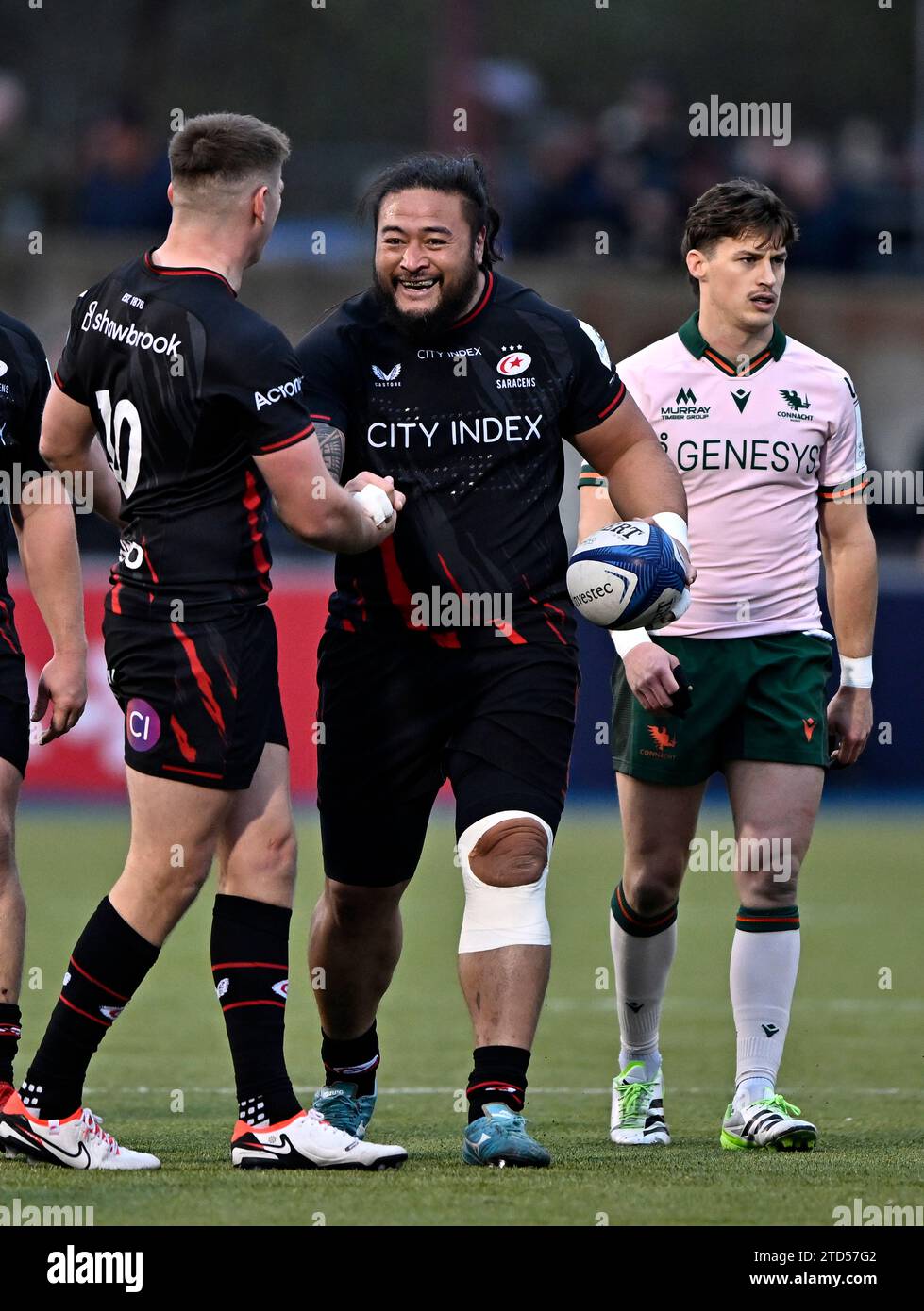 Barnet. United Kingdom. 16 December 2023. EPCR Challenge Cup. Saracens ...