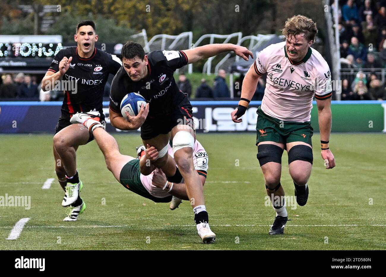 Barnet. United Kingdom. 16 December 2023. EPCR Challenge Cup. Saracens ...