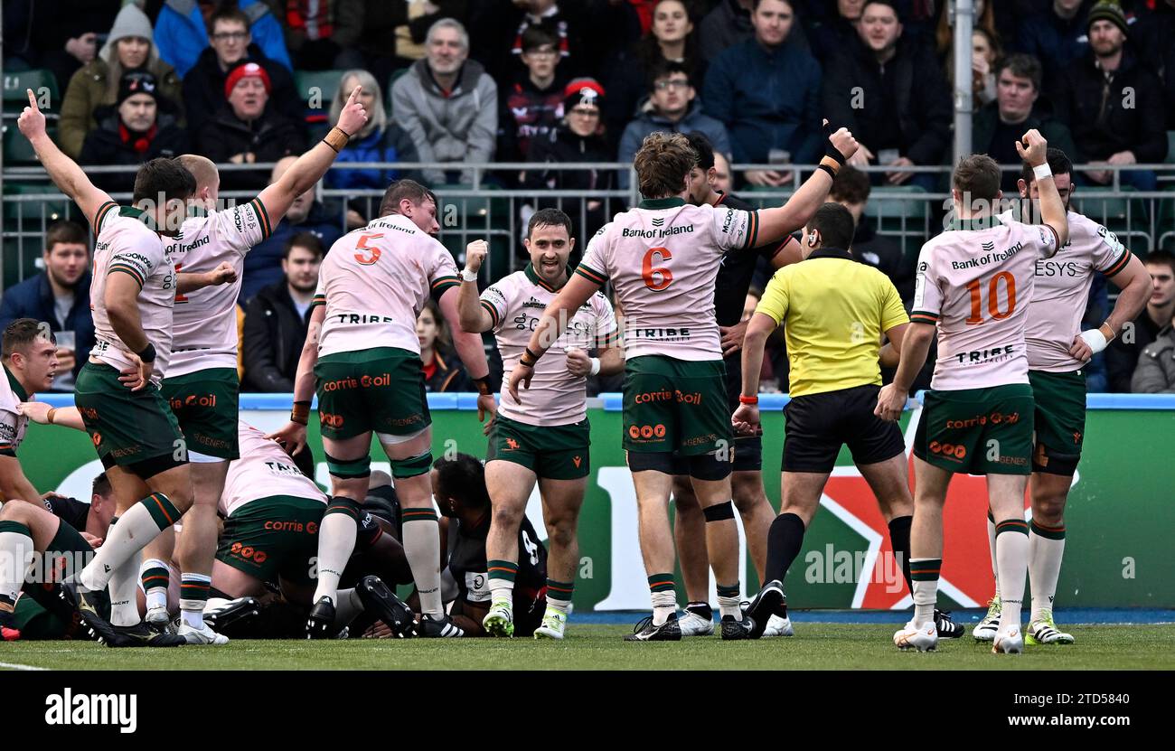 Barnet. United Kingdom. 16 December 2023. EPCR Challenge Cup. Saracens ...