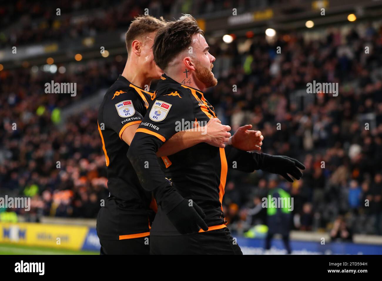 Aaron Connolly of Hull City celebrates his opening goal during the Sky ...
