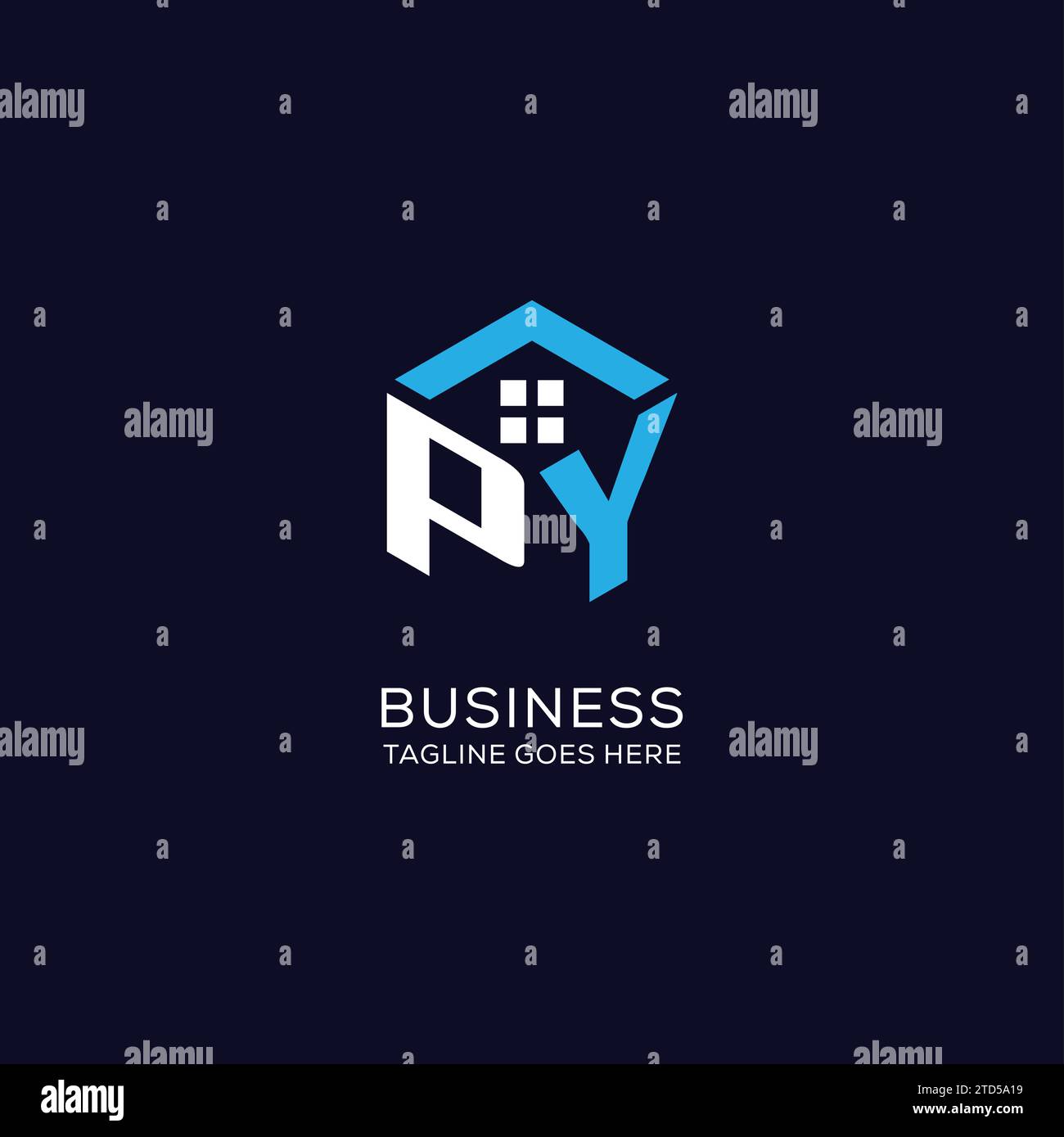 Initial logo PY monogram with abstract house hexagon shape, clean and ... Initial logo PY monogram with abstract house hexagon shape, clean and ...