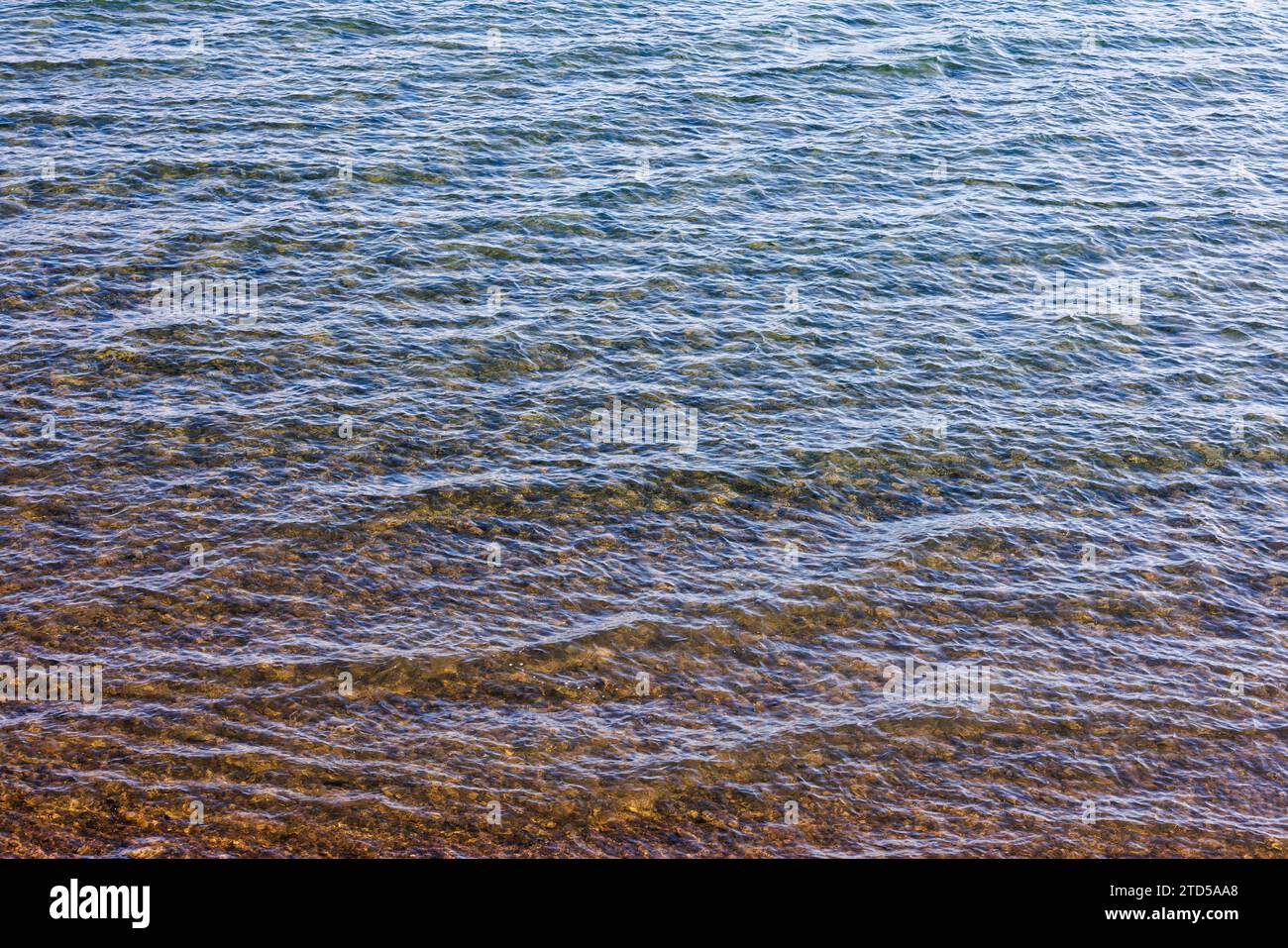 closeup full-frame background of transparent mountain lake water ...
