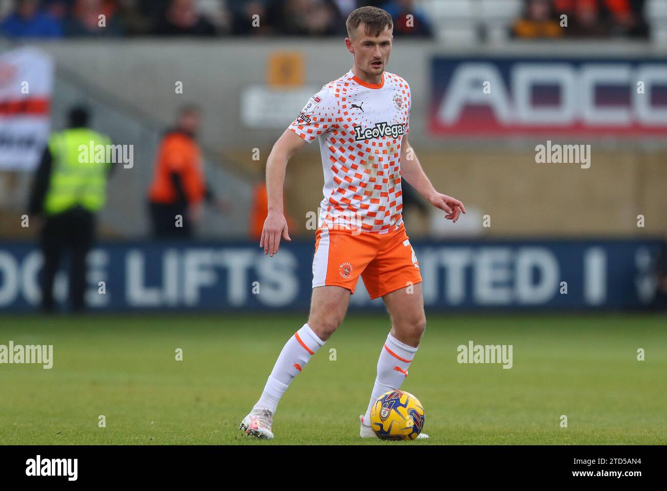 Callum Connolly #2 of Blackpool in action during the Sky Bet League 1 ...