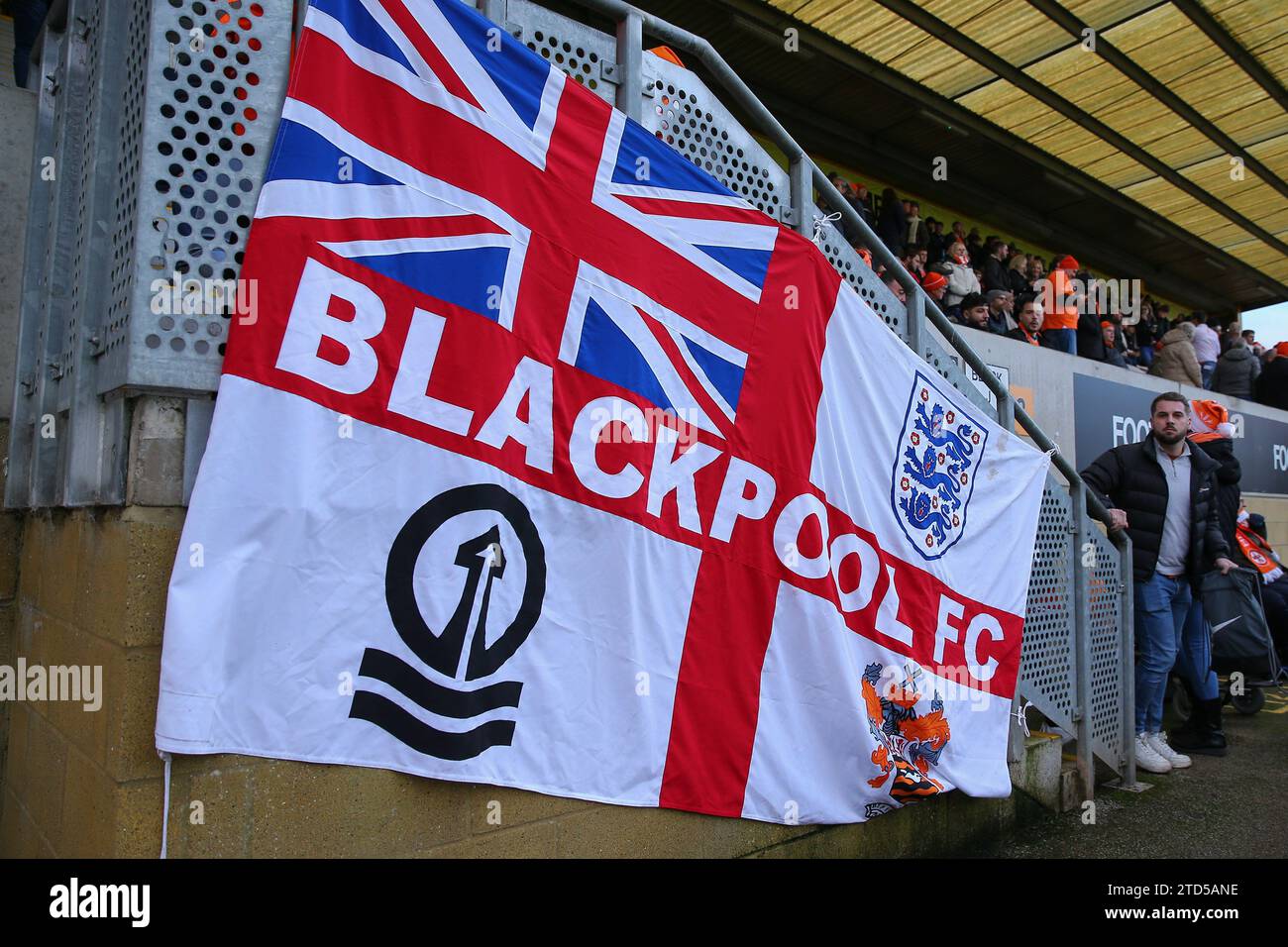 Blackpool flags during the Sky Bet League 1 match Cambridge United vs ...