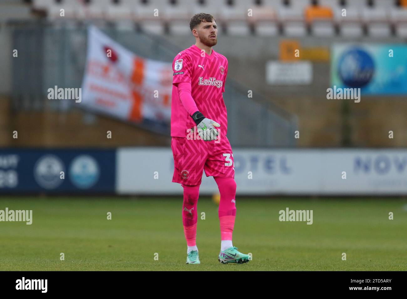 Daniel Grimshaw #32 of Blackpool during the Sky Bet League 1 match ...