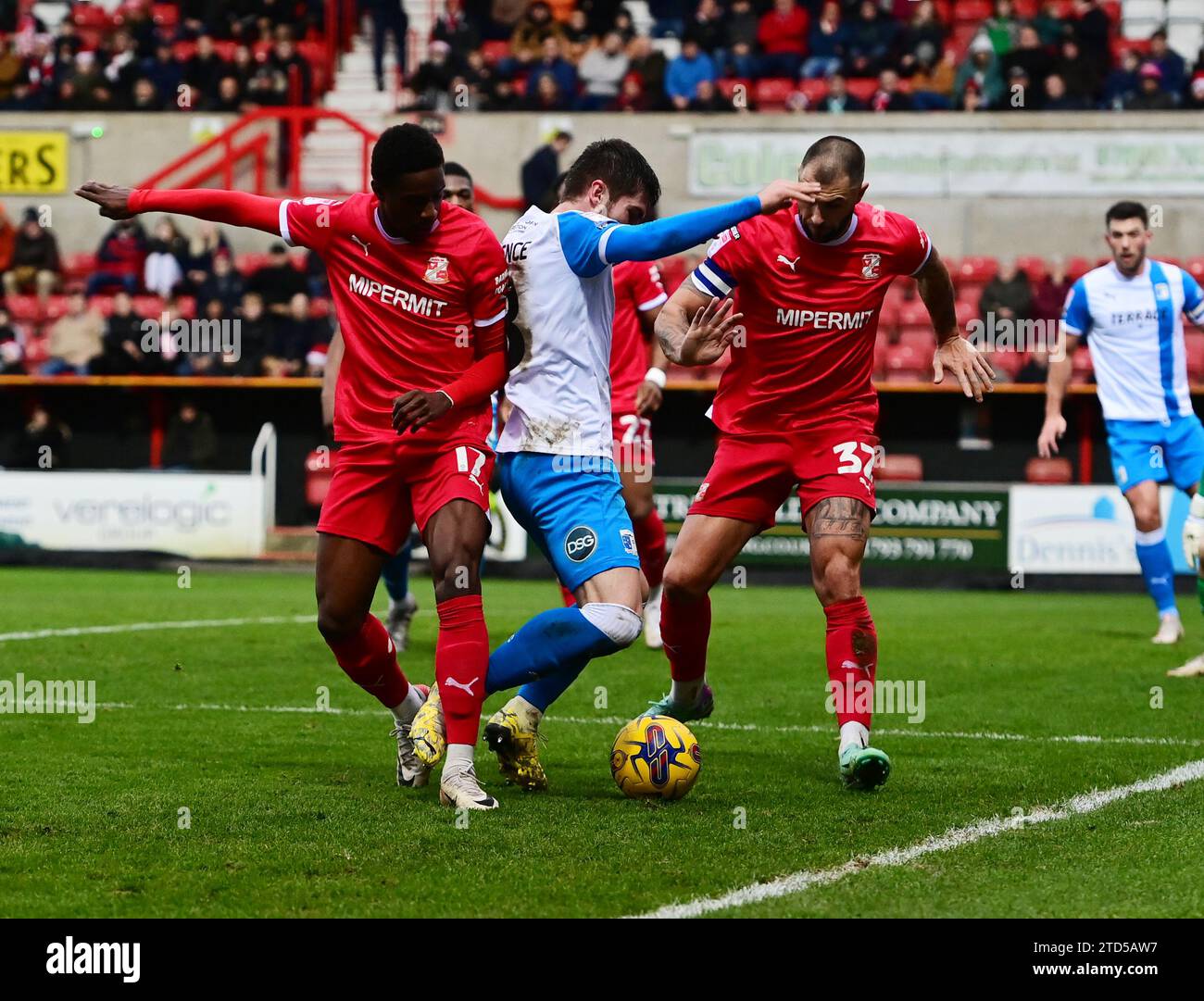 during the Sky Bet League 2 match between Swindon Town and Barrow at ...