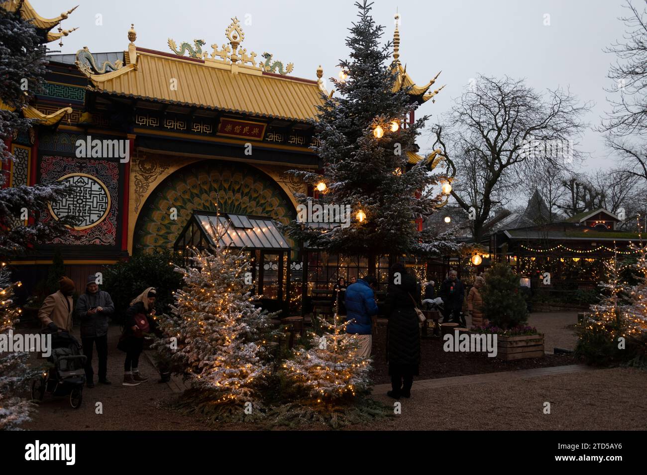 Some of the attractions in Tivoli Gardens and Christmas lights as part ...