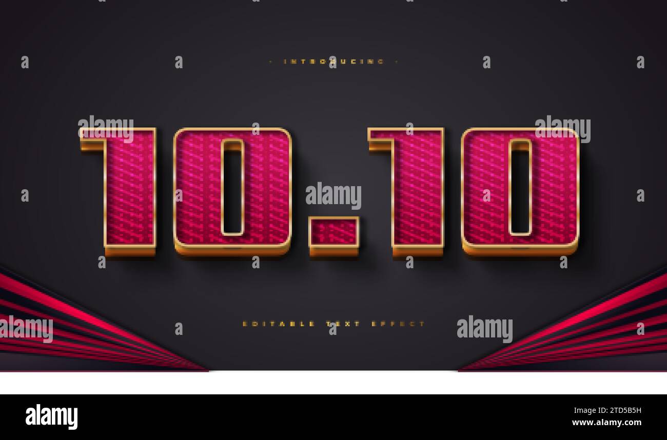 3d red text effect Stock Vector Images - Alamy