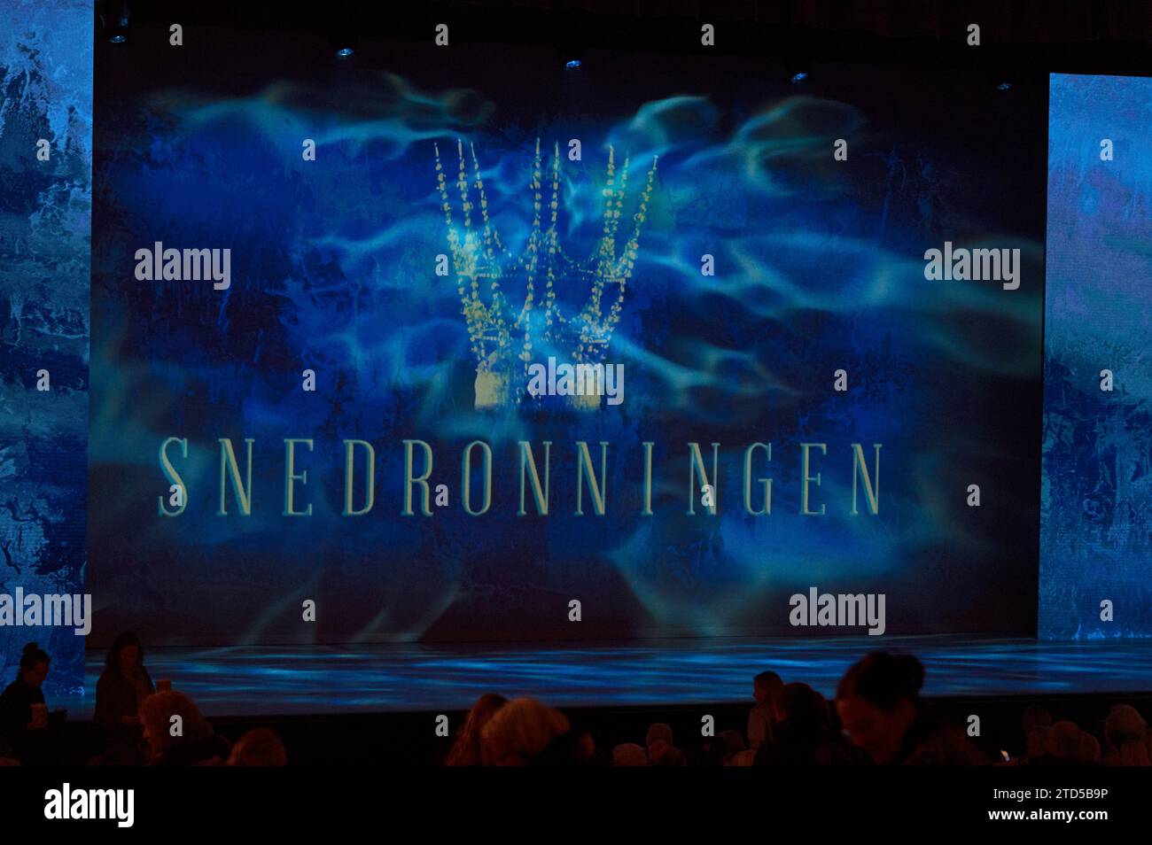 A backdrop stage curtain before the start of the ballet performance of ...