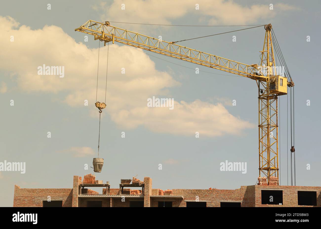 View of a large construction site with buildings under construction and ...