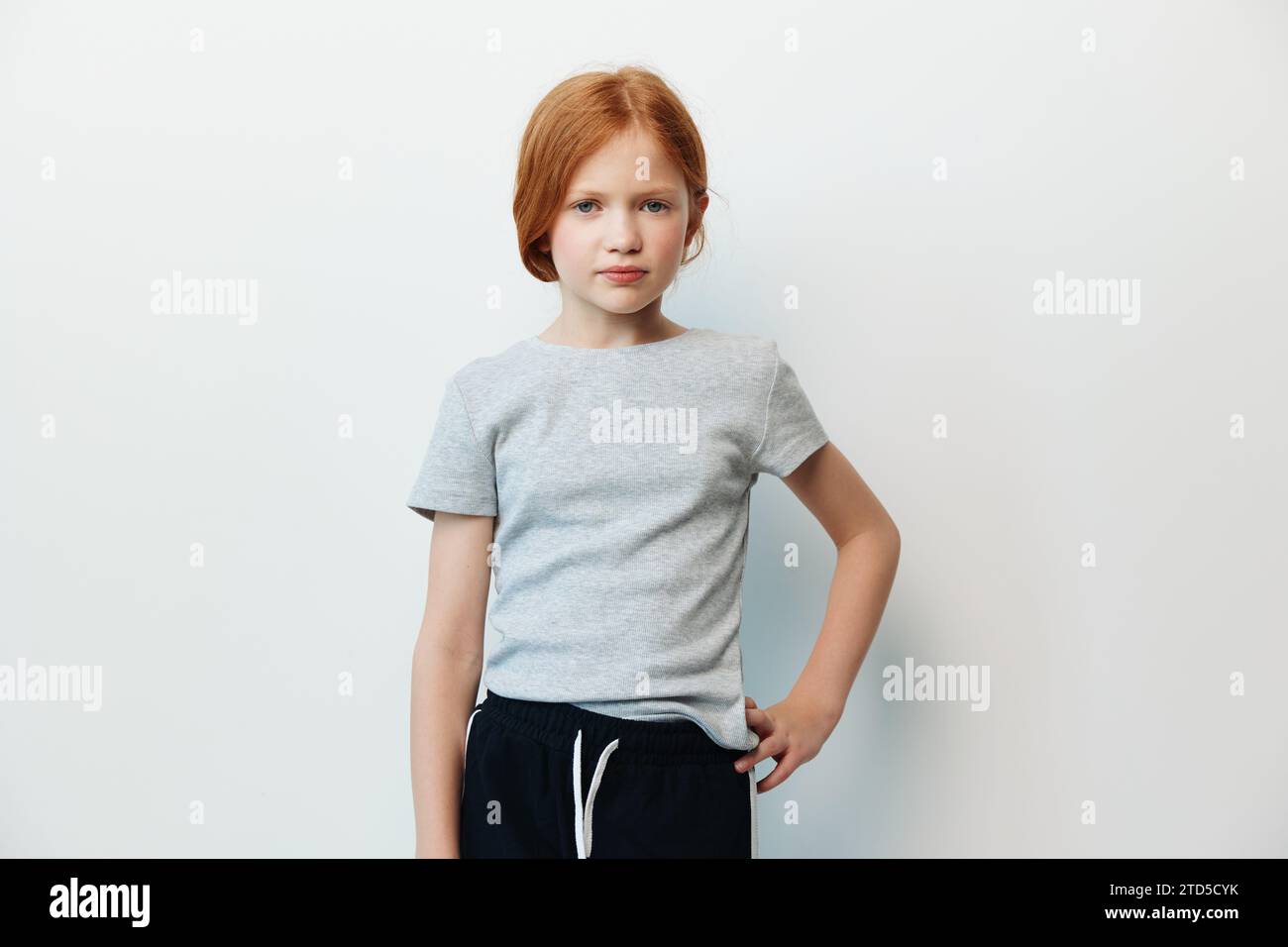 Kid girl white childhood little portrait cute caucasian person young ...