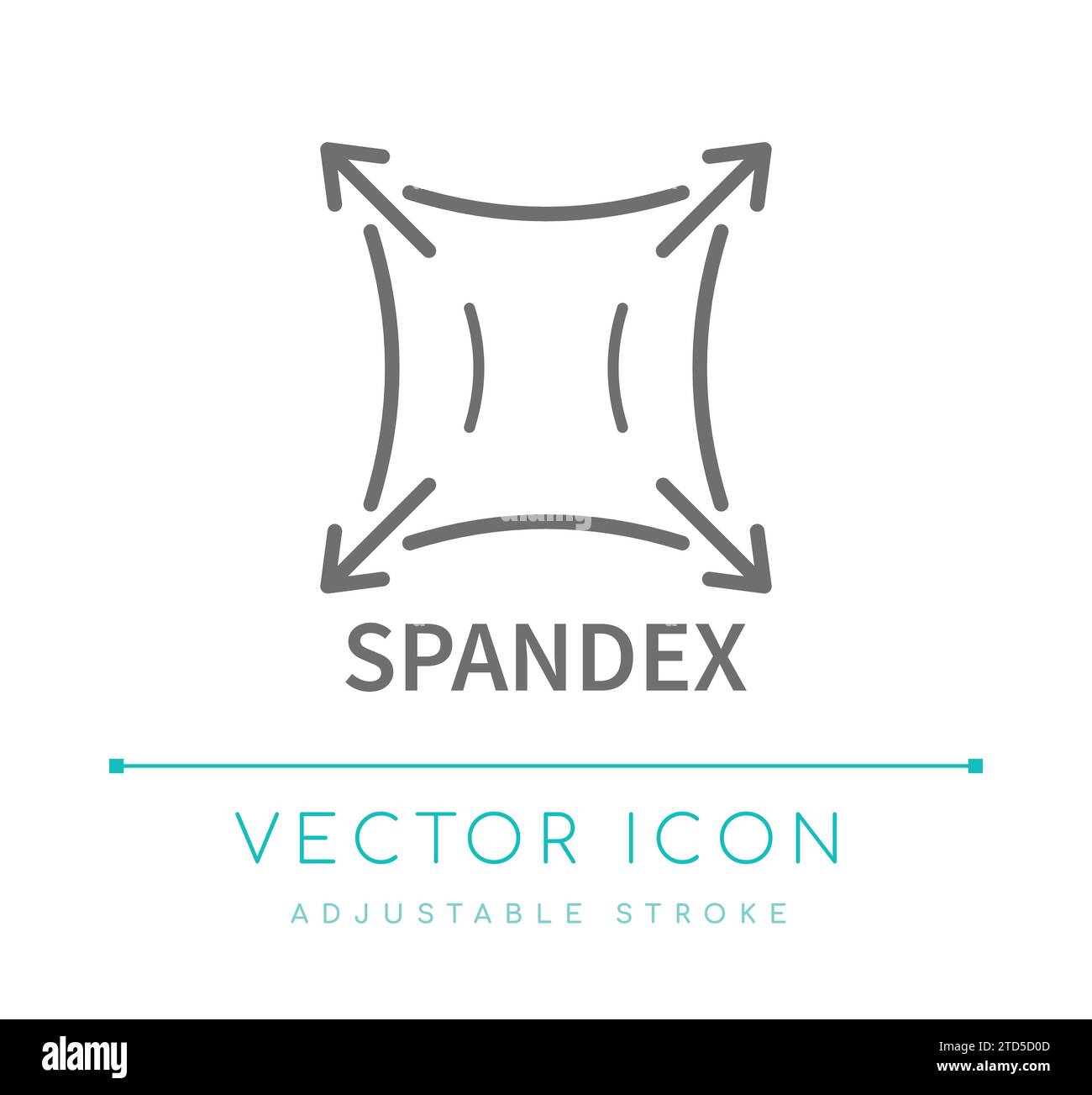 Spandex Fabric Textile Vector Line Icon Stock Vector Image & Art - Alamy