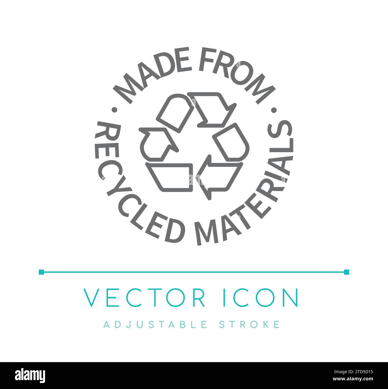 Made From Recycled Materials Vector Line Icon Stock Vector Image & Art ...