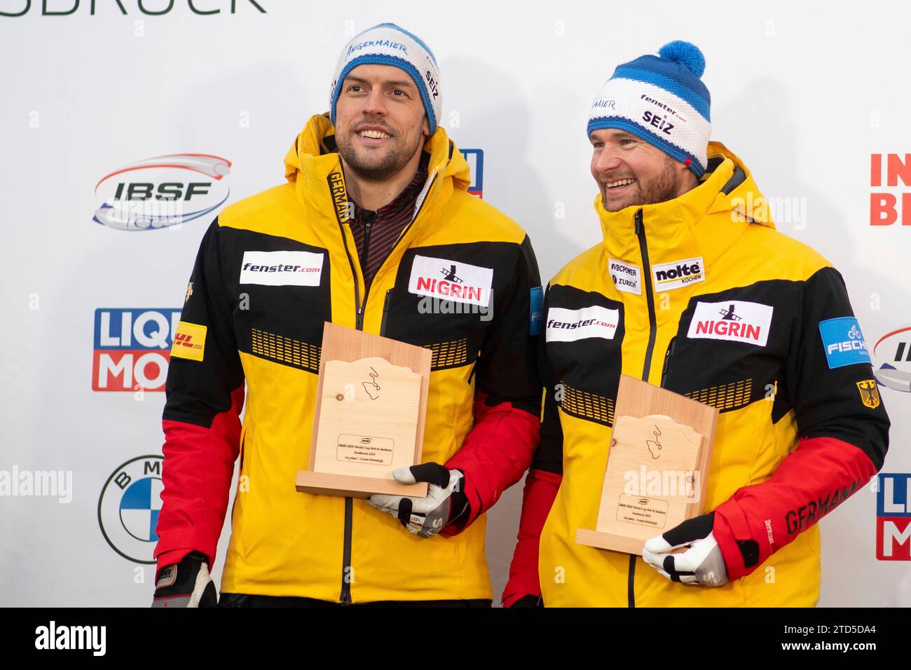 Johannes Lochner, Georg Fleischhauer (Deutschland) jubeln auf dem ...
