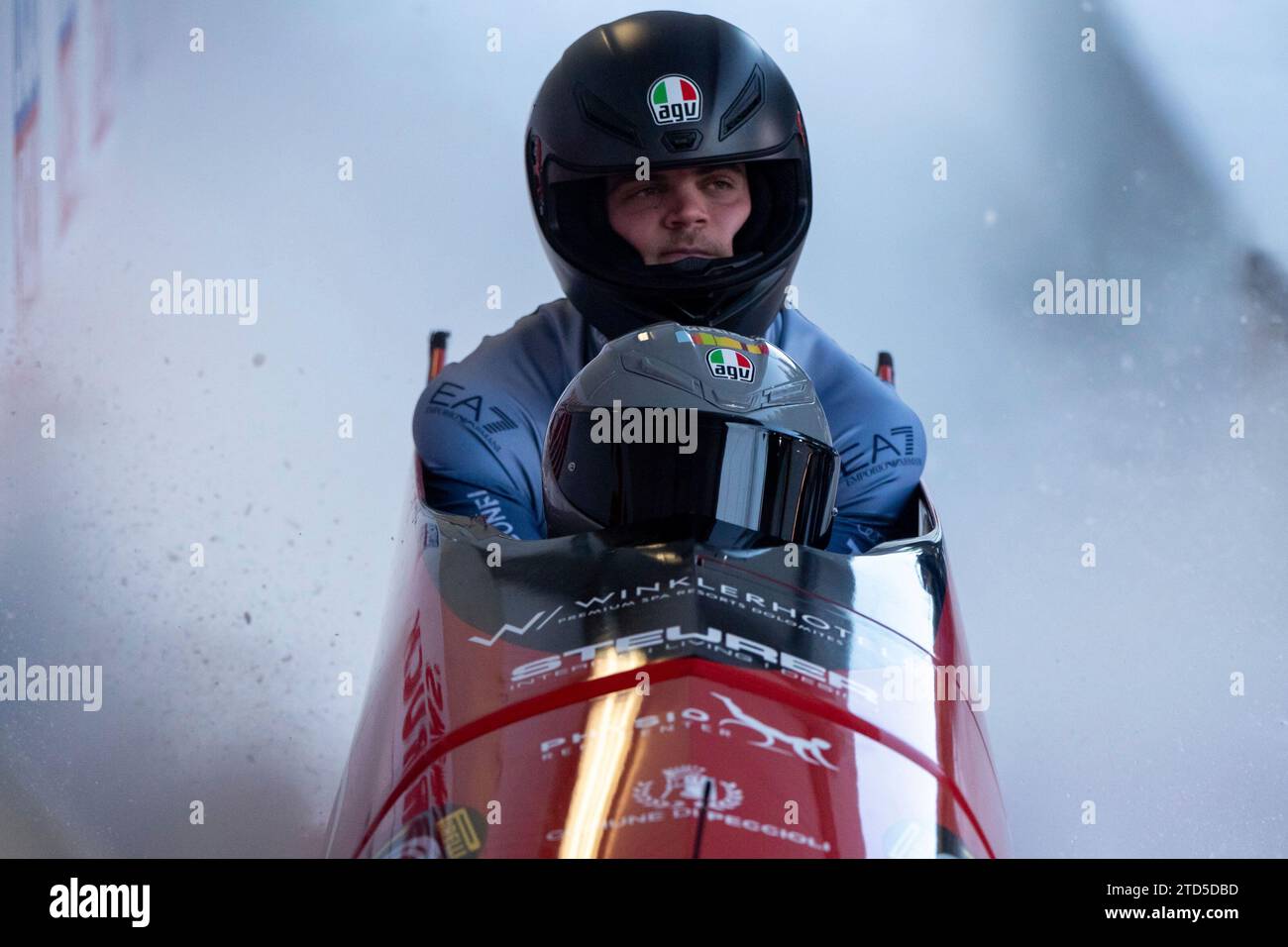 Patrick Baumgartner, Robert Mircea (Italien) im Ziel, AUT, IBSF BMW Bob ...