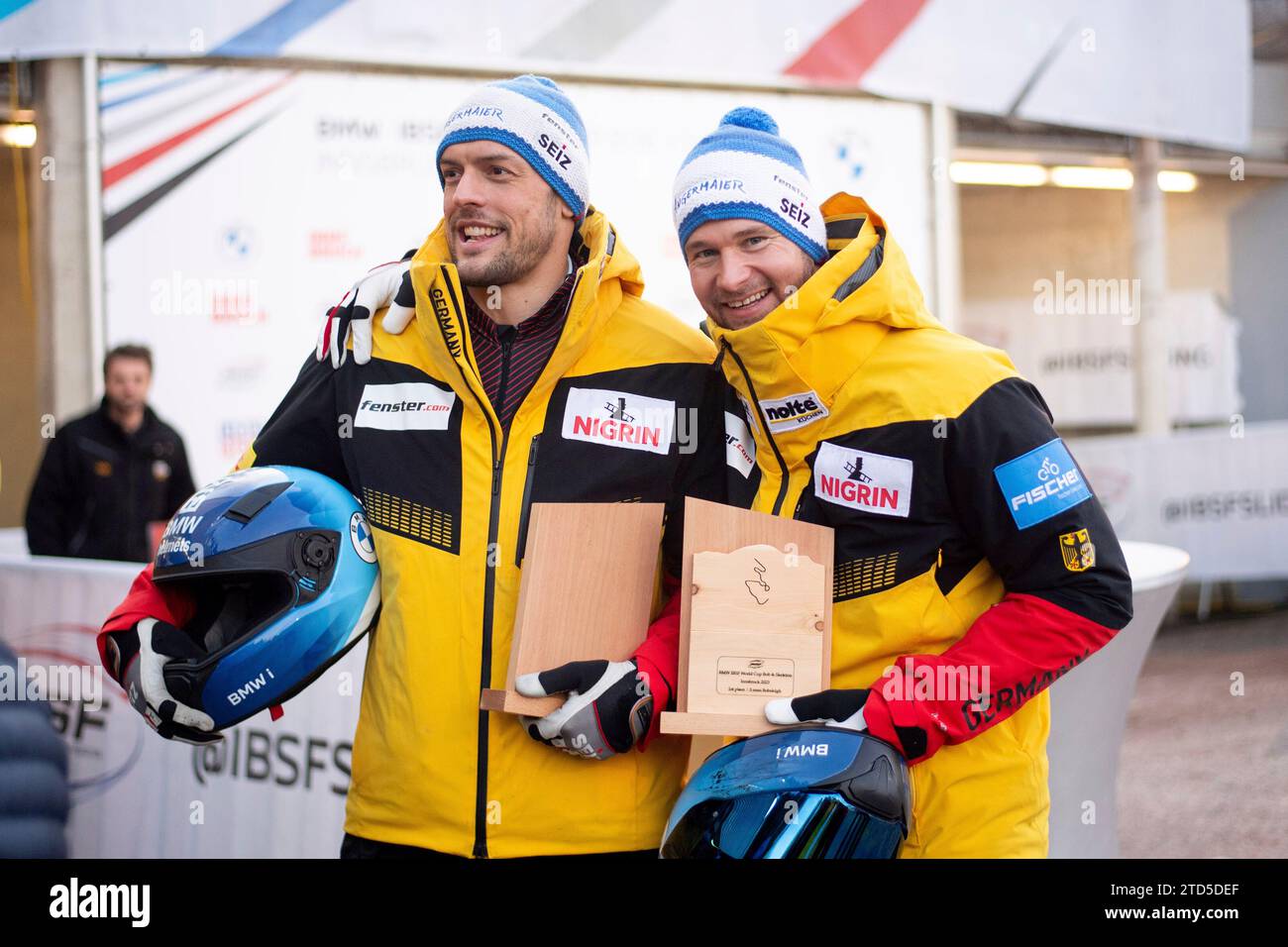 Johannes Lochner, Georg Fleischhauer (Deutschland) jubeln ueber den ...