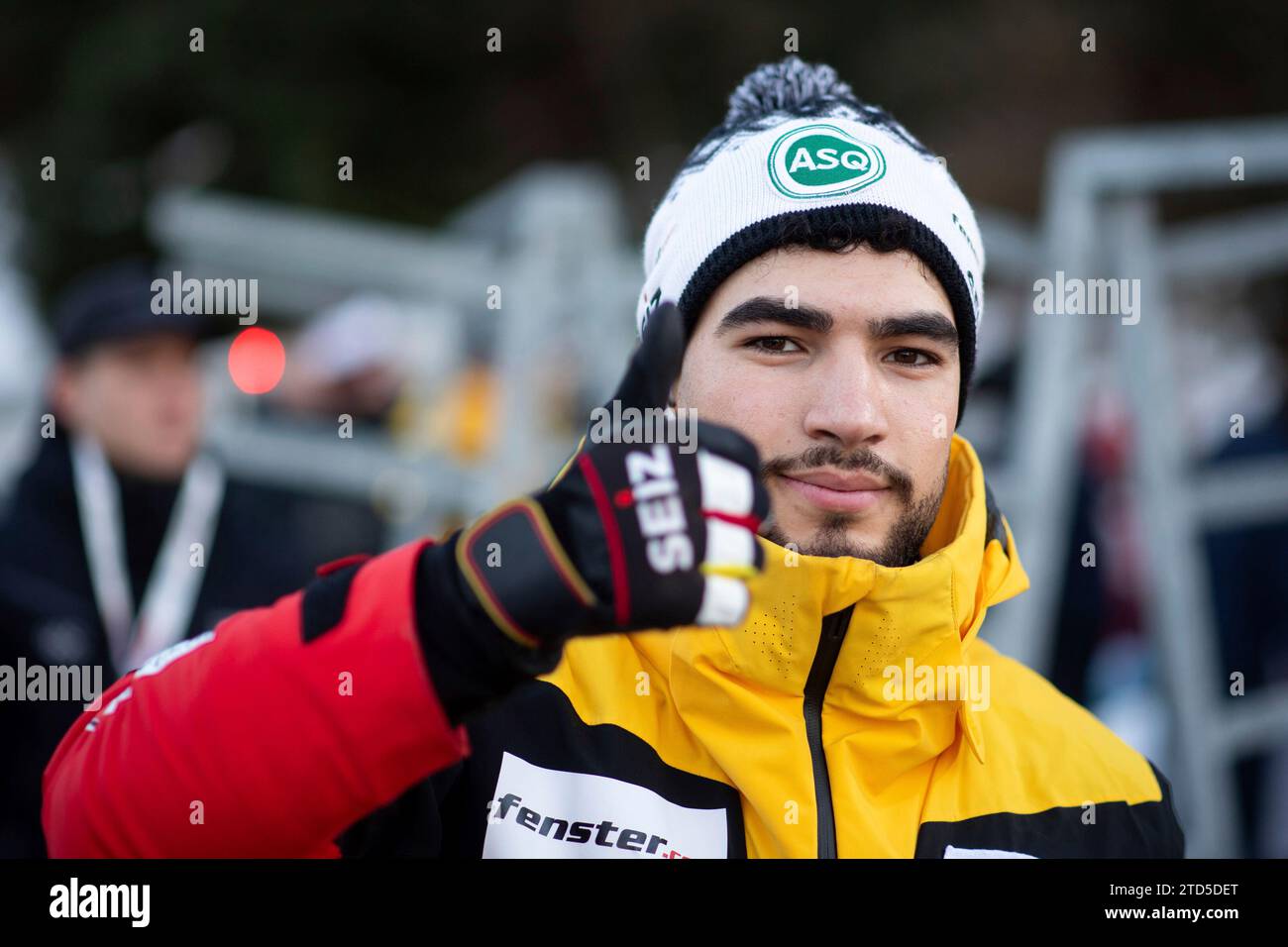 Adam Ammour (Deutschland) freut sich ueber das Podium und Platz 3, AUT ...