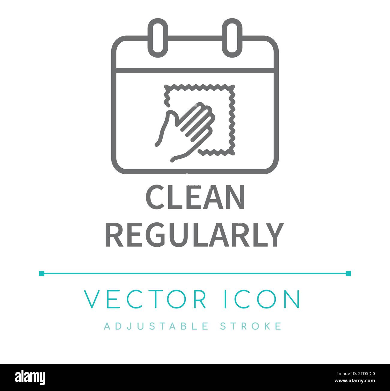 Clean Regularly Care Vector Line Icon Stock Vector Image & Art - Alamy