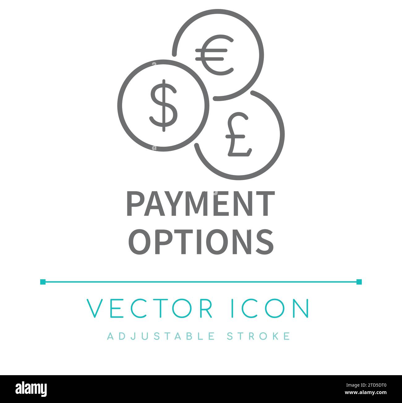 Payment options line icon Stock Vector Images - Alamy