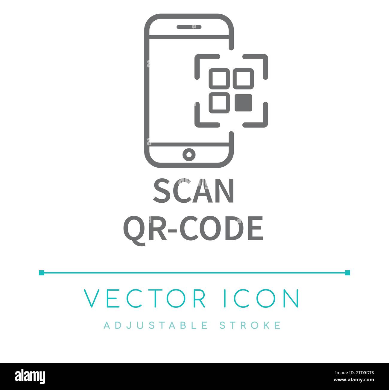 Online qr code line icon hi-res stock photography and images - Alamy
