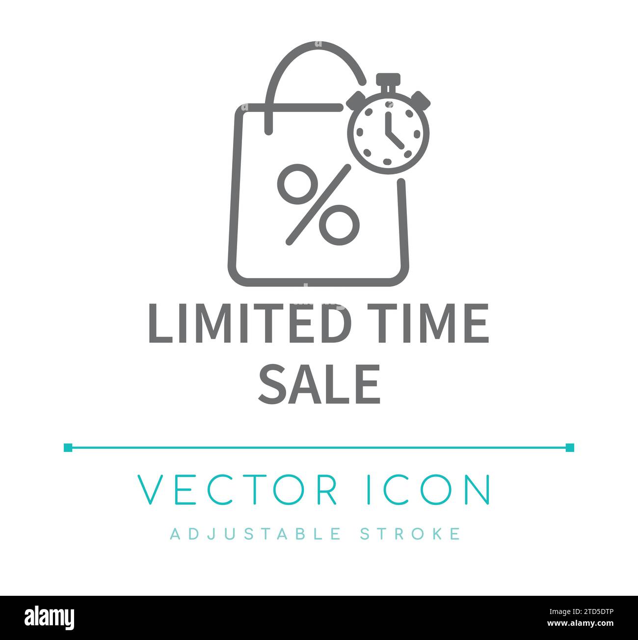 Limited Time Sale Ecommerce Vector Line Icon Stock Vector Image & Art ...