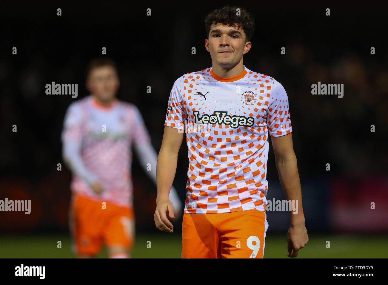 Kyle Joseph #9 of Blackpool during the Sky Bet League 1 match Cambridge United vs Blackpool at ...