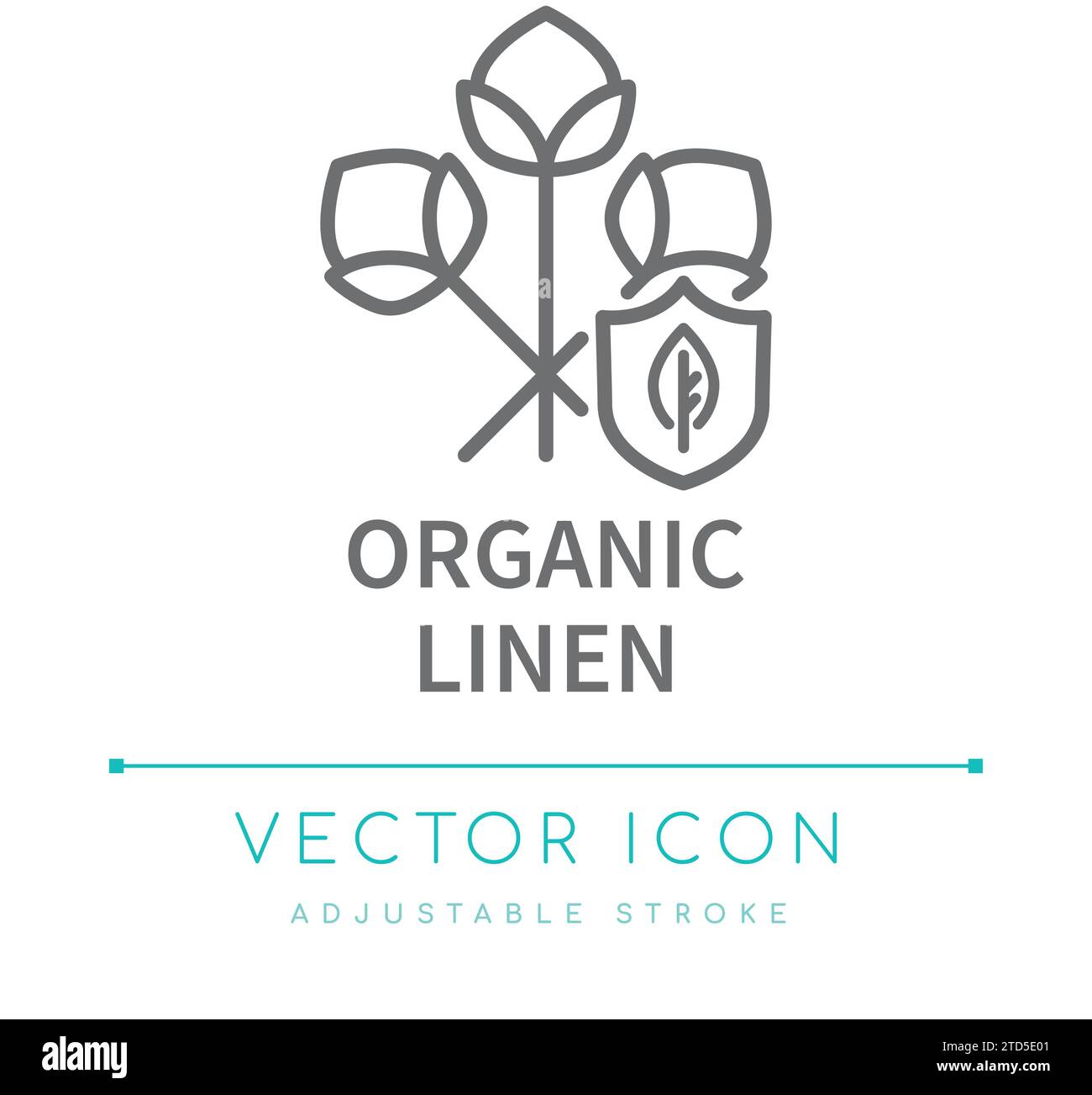 Organic Linen Fabric Textile Line Icon Stock Vector Image & Art - Alamy