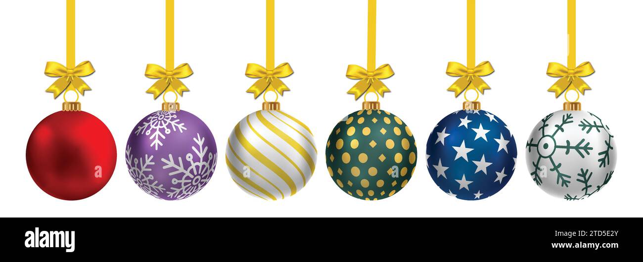 Set of shiny, glowing Christmas balls. Exclusive items, and highly ...