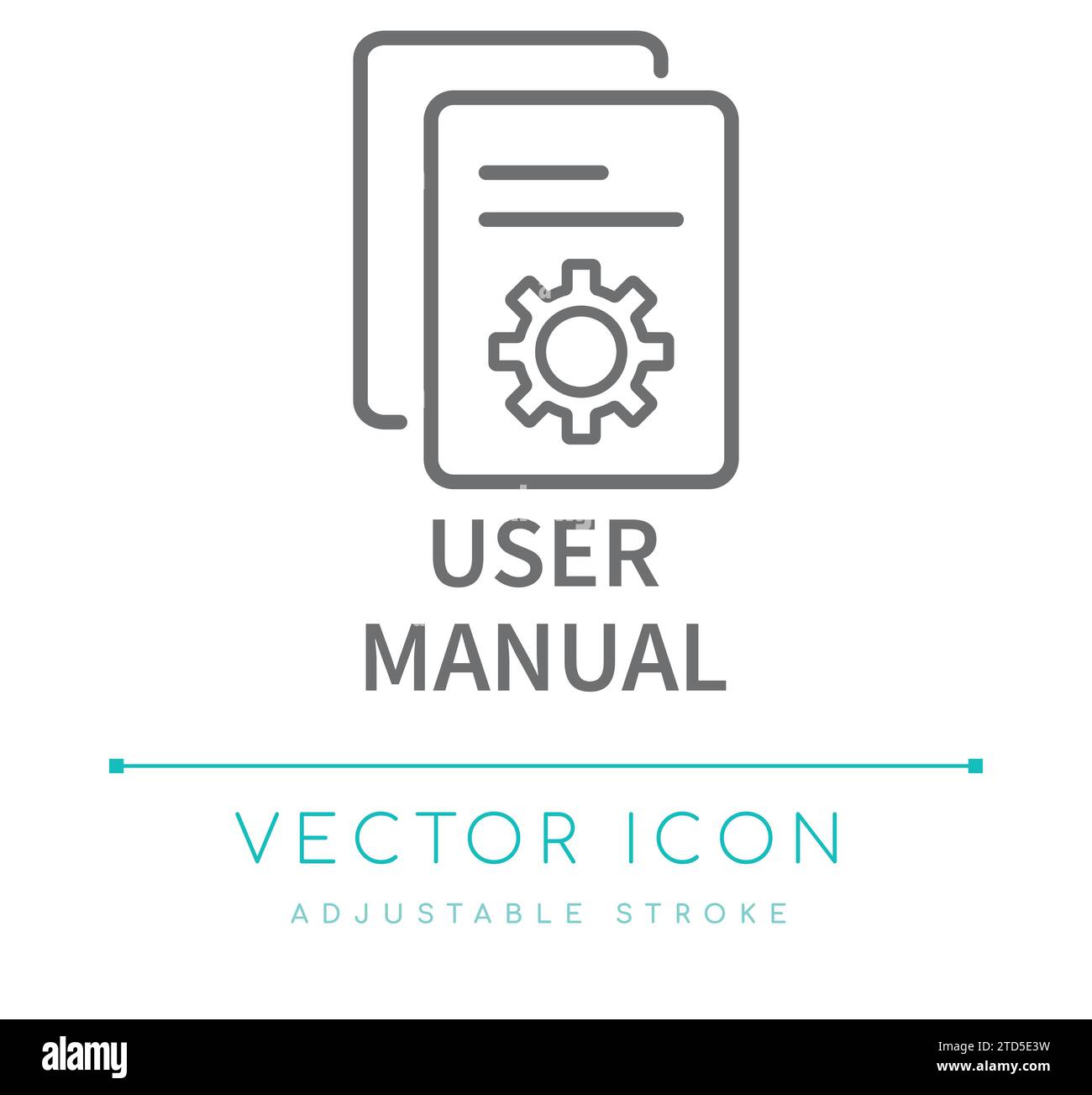 User Manual Ecommerce Vector Line Icon Stock Vector Image & Art - Alamy