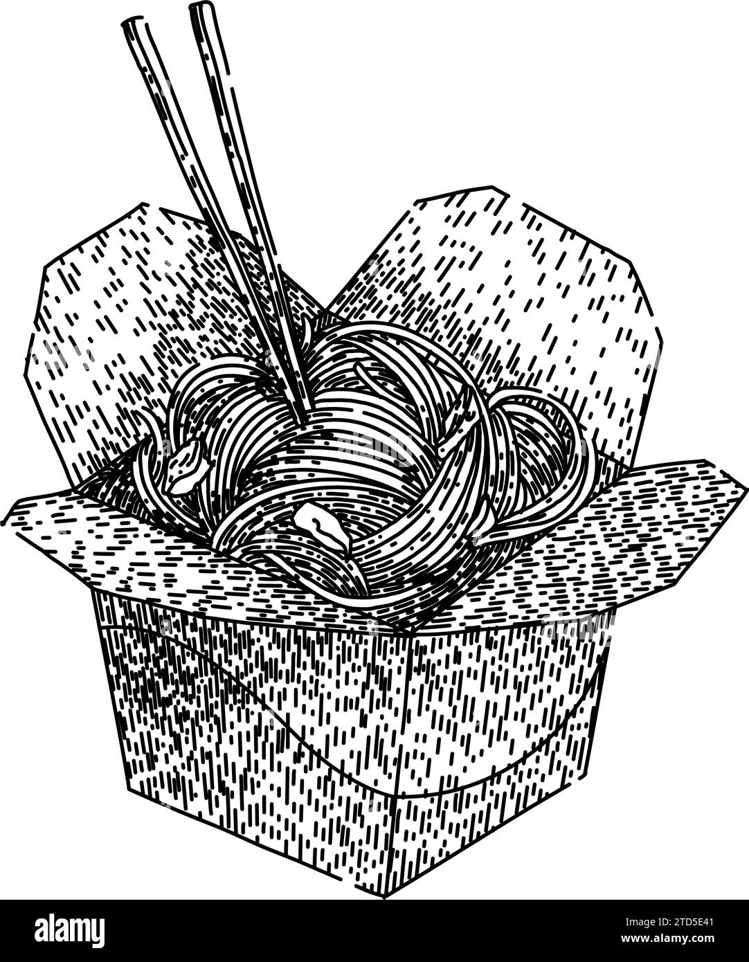 food noodles sketch hand drawn vector Stock Vector Image & Art - Alamy