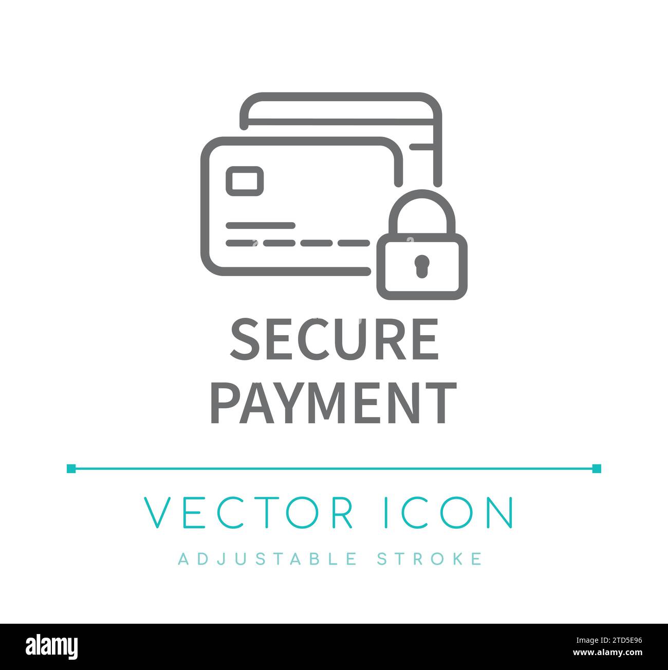 Secure Payment Ecommerce Vector Line Icon Stock Vector Image & Art - Alamy