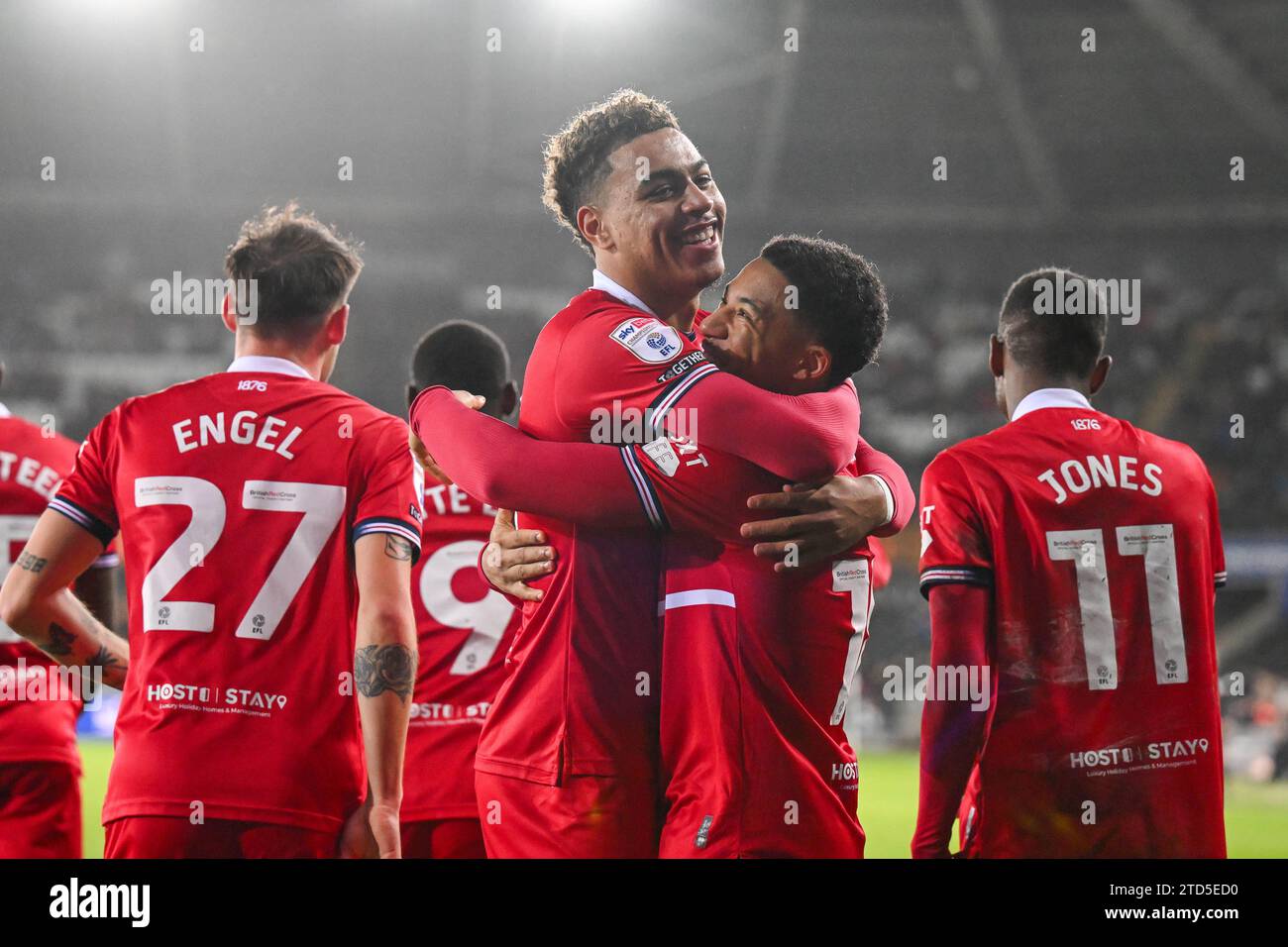 Samuel Silvera #18 of Middlesbrough celebrates his goal to make it 1-2 ...