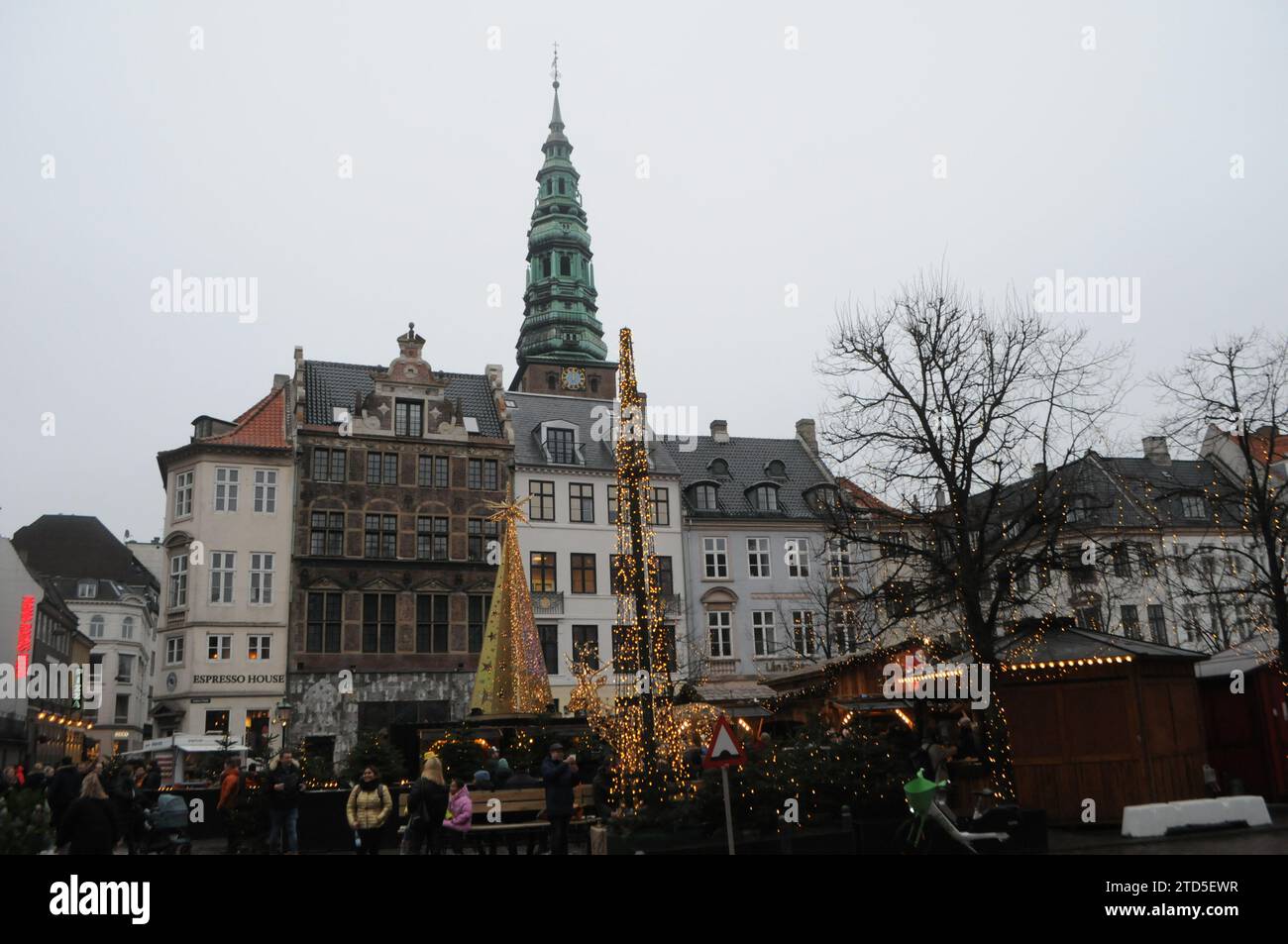 Copenhagen, Denmark /16 December2023/.Visitors at christmas market in ...