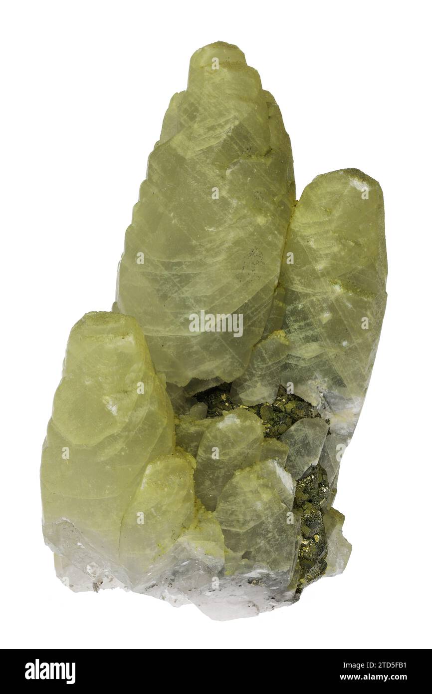 calcite from Sauerland, Germany isolated on white background Stock ...