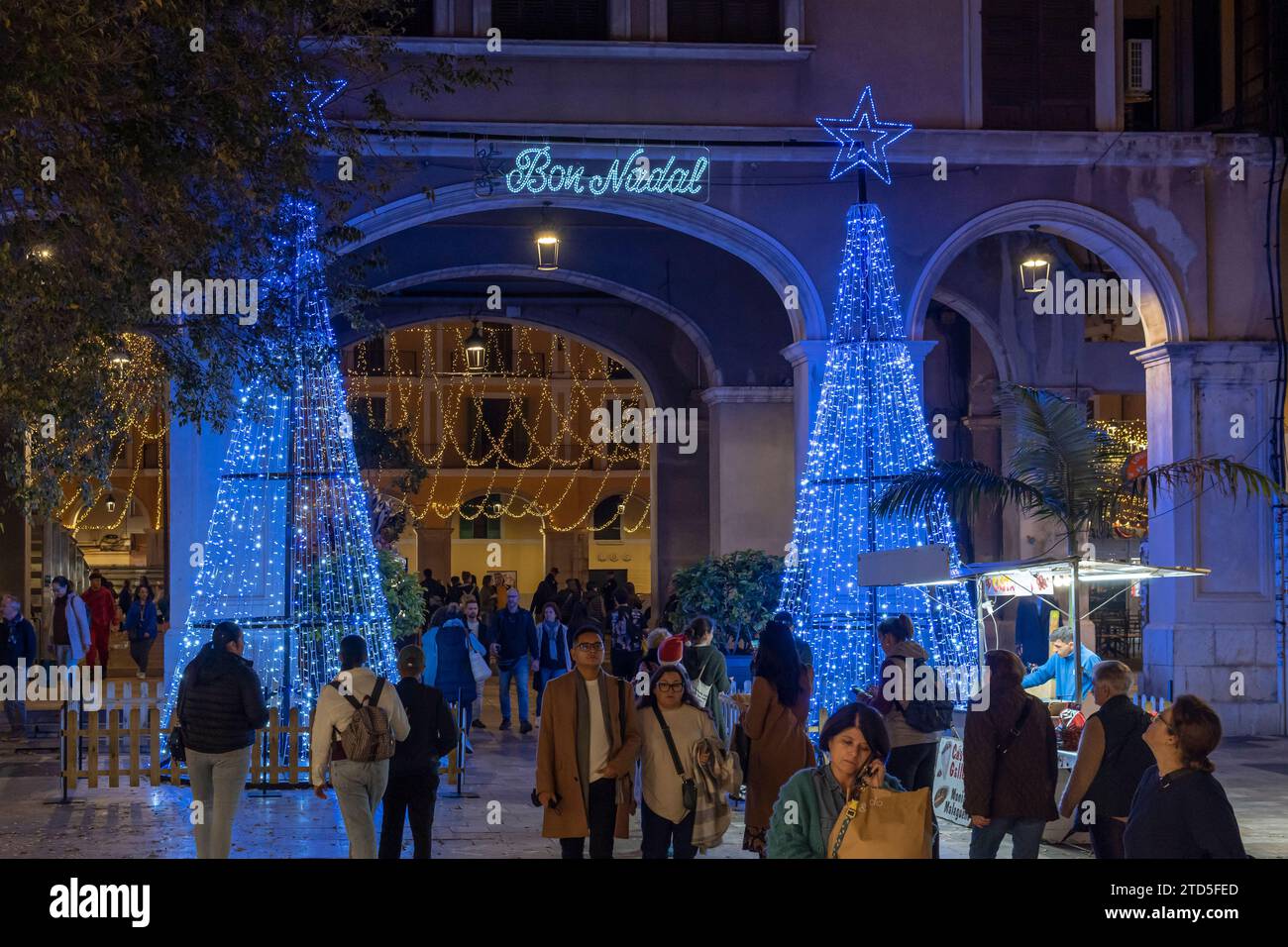 Palma de Mallorca, Spain; december 12 2023: Christmas decorative ...