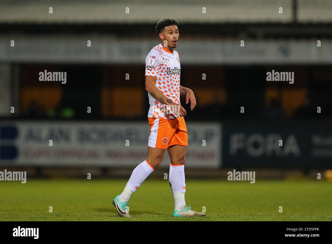 Jordan Lawrence-Gabriel #4 of Blackpool during the Sky Bet League 1 ...