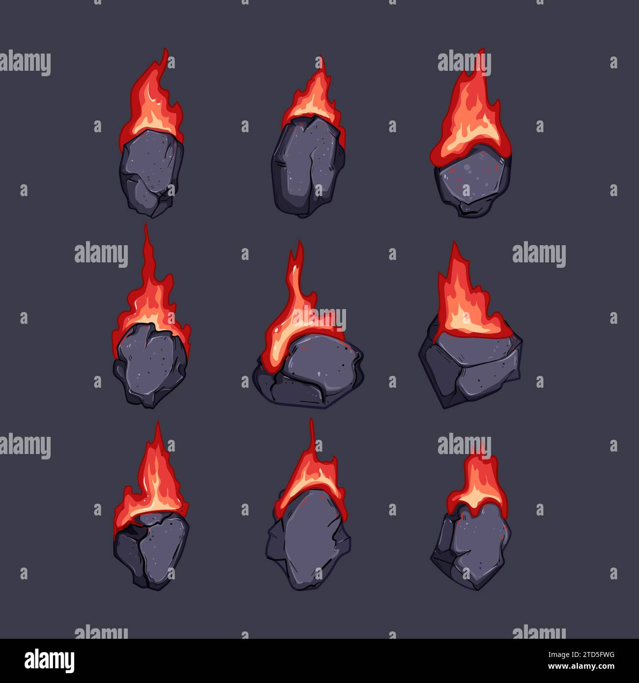 falling meteor set cartoon vector illustration Stock Vector Image & Art ...