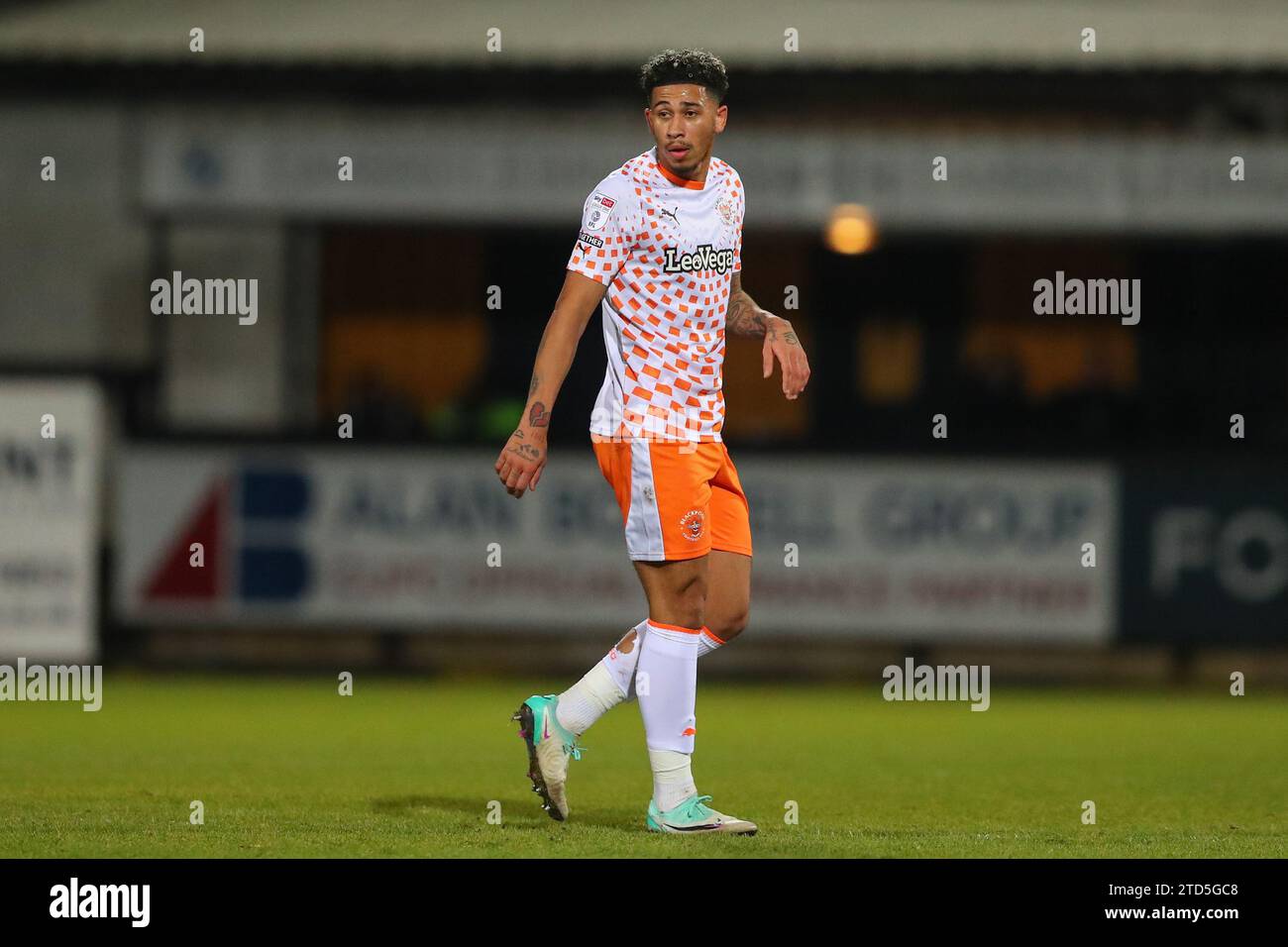 Jordan Lawrence-Gabriel #4 of Blackpool during the Sky Bet League 1 ...