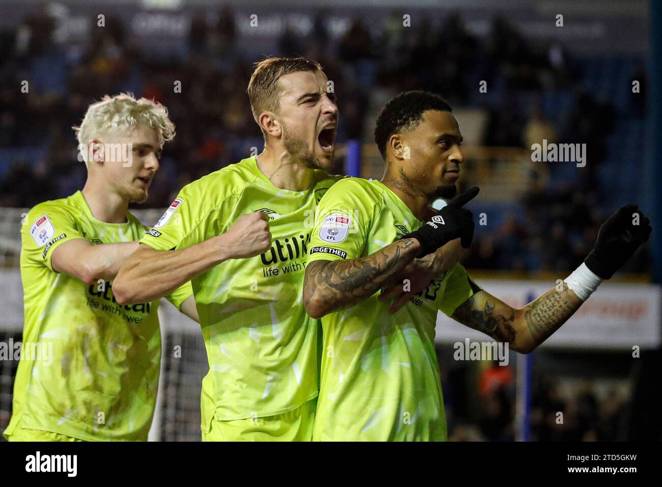 Huddersfield Town's Delano Burgzorg celebrates after scoring their ...