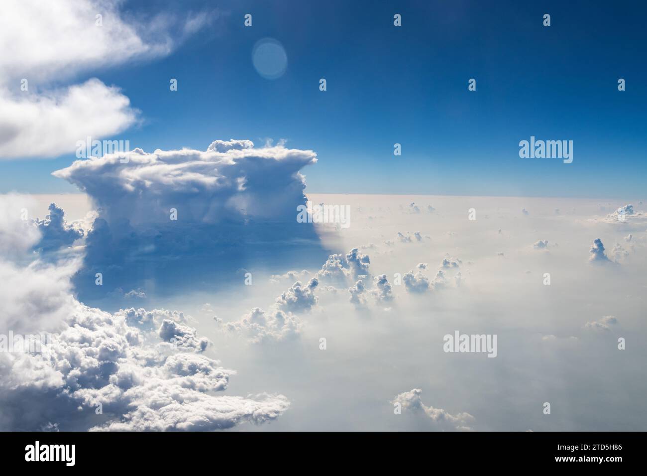 Beautiful Heavenly Bursts of Clouds in Blue Sunny Sky like Atom Bomb ...