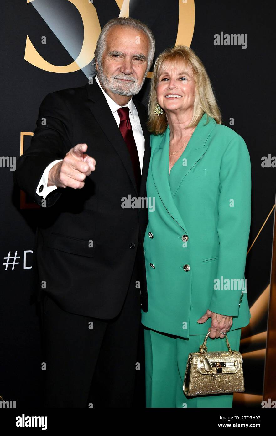 Los Angeles, USA. 15 December, 2023. John McCook and Laurette McCook ...