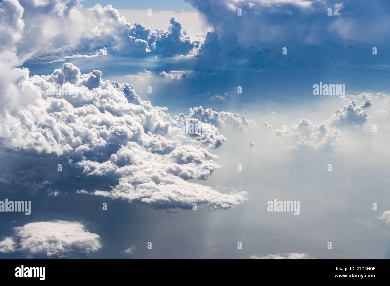 Beautiful Heavenly Bursts of Clouds in Blue Sunny Sky like Atom Bomb ...