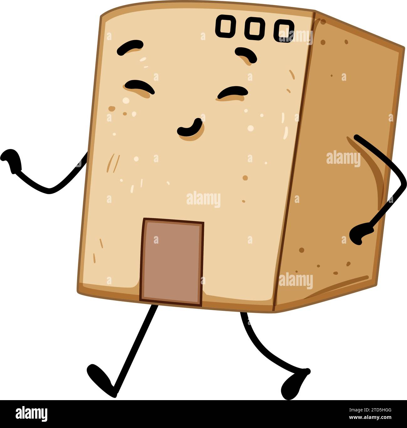 carton cardboard box character cartoon vector illustration Stock Vector ...